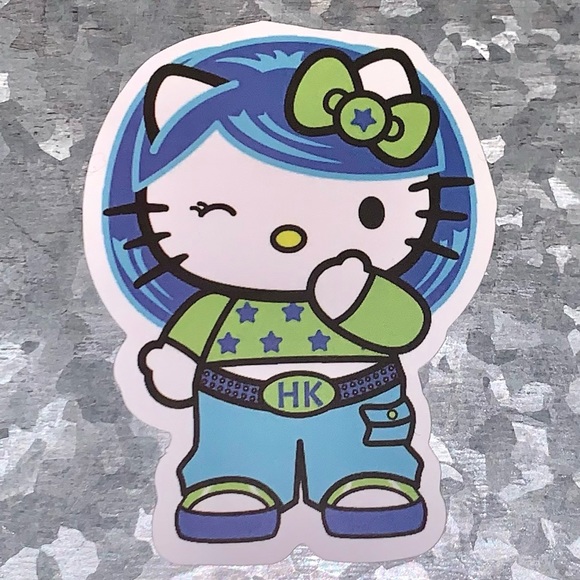 Accessories | Blue Hair Hello Kitty Sticker | Poshmark